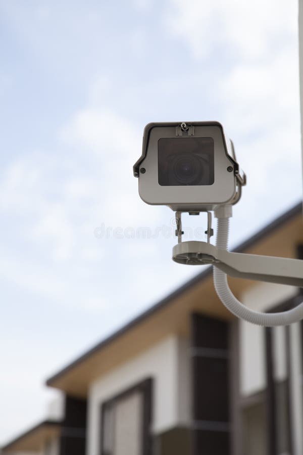 Cctv stock image. Image of roof, private, isolated, camera - 24829799