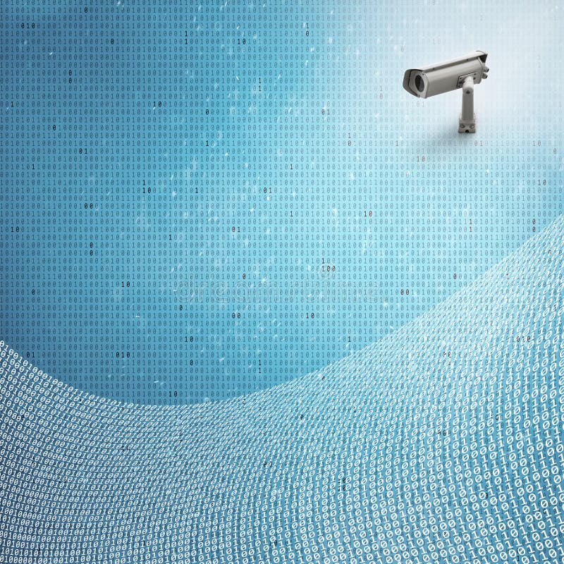Cctv on Artistic Binary Numbers Background Stock Illustration ...