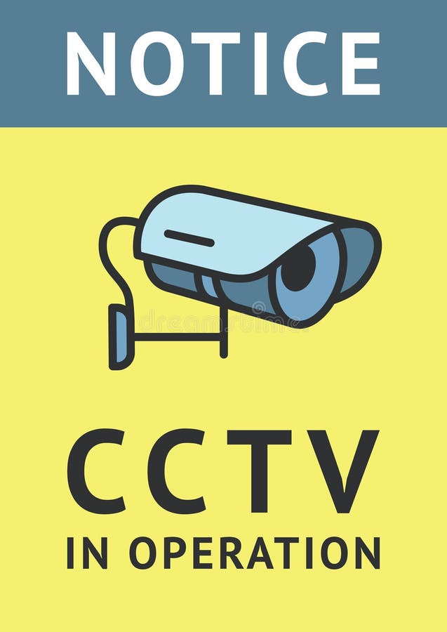 CCTV Banner, Video Surveillance Poster, Security Camera Icon, Vector ...