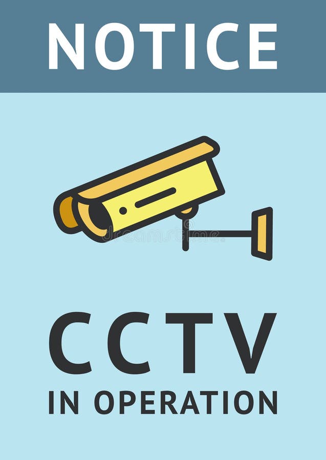 CCTV Banner, Video Surveillance, Security Camera Stock Vector ...