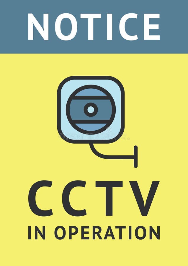 CCTV Banner, Video Surveillance, Security Camera Stock Illustration ...