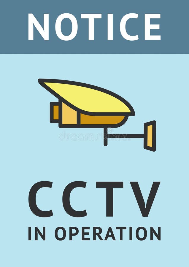 CCTV Banner, Video Surveillance, Security Camera Stock Vector ...