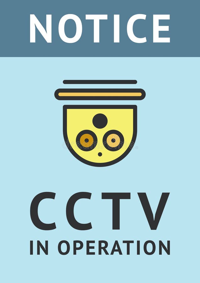 CCTV Banner, Video Surveillance, Security Camera Stock Vector ...