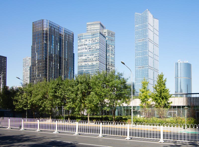 CCTV Building in Beijing International Trade Area Stock Photo - Image ...
