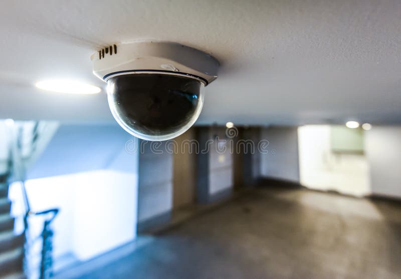 Security Camera Or Cctv Camera On Ceiling Stock Illustration ...