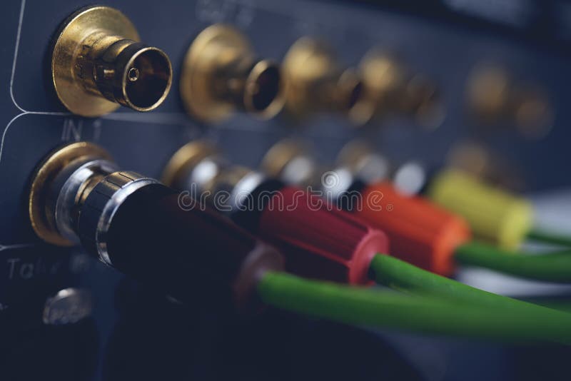 TV Coaxial Type To Recording Device Stock Image - Image of cctv ...