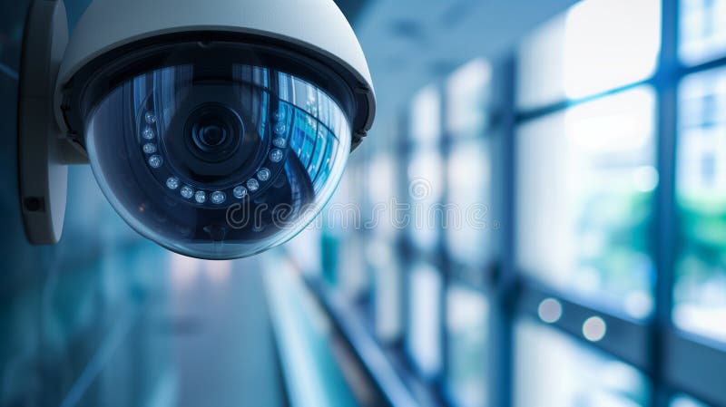 CCTV Camera in a Bank, Modern Financial Security Stock Photo - Image of ...