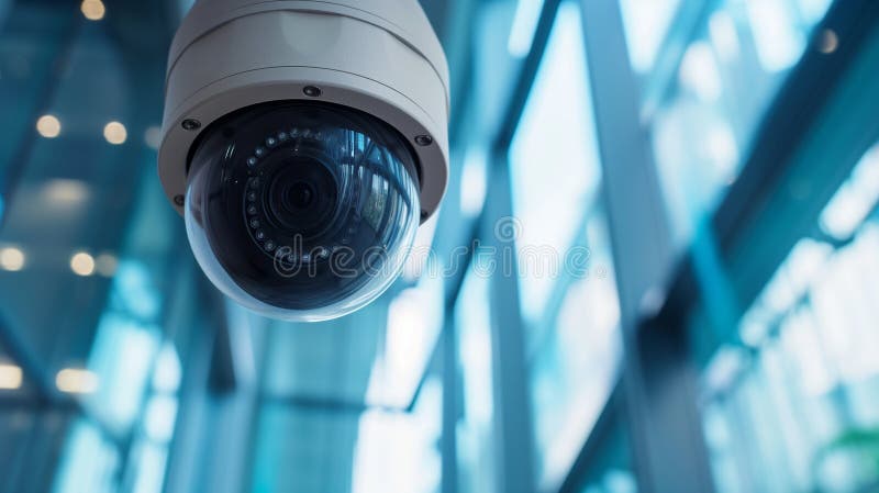 CCTV Camera in a Bank, Modern Financial Security Stock Photo - Image of ...
