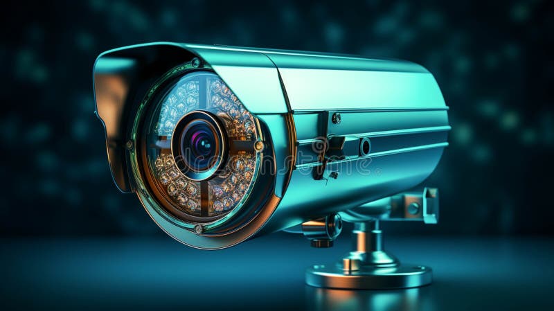 Cctv Camera Blue Background Stock Illustrations – 1,374 Cctv Camera ...