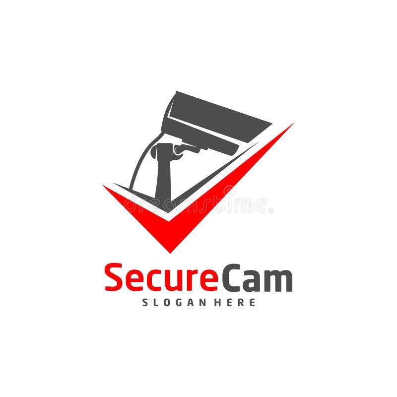 CCTV Camera with Check Icon Logo Design Vector Template, Concept Symbol ...