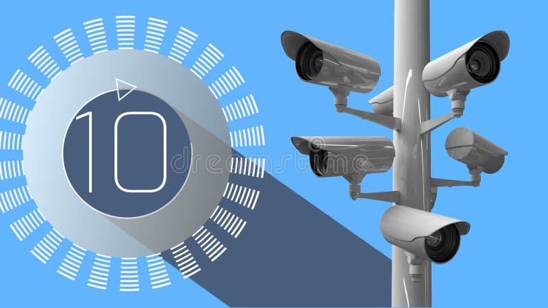 CCTV camera and countdown stock video. Video of change - 167018147