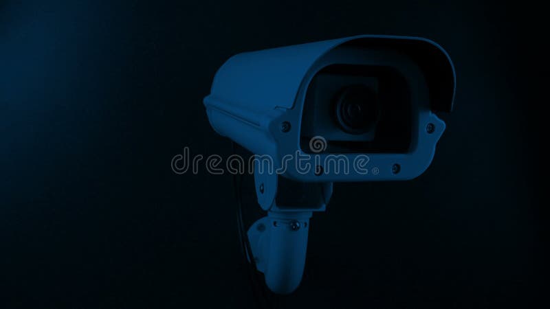 Surveillance Camera Recording at Night Loop Stock Video - Video of ...