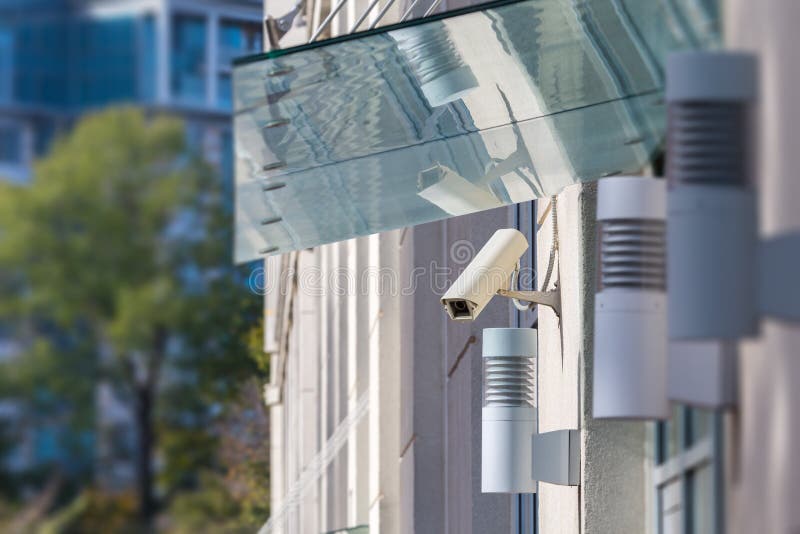 CCTV Camera on the Front of the House Stock Photo - Image of flat ...