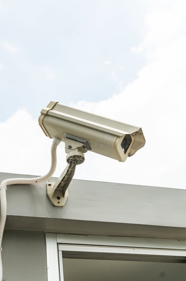 CCTV Camera stock photo. Image of white, look, cctv, surveillance ...
