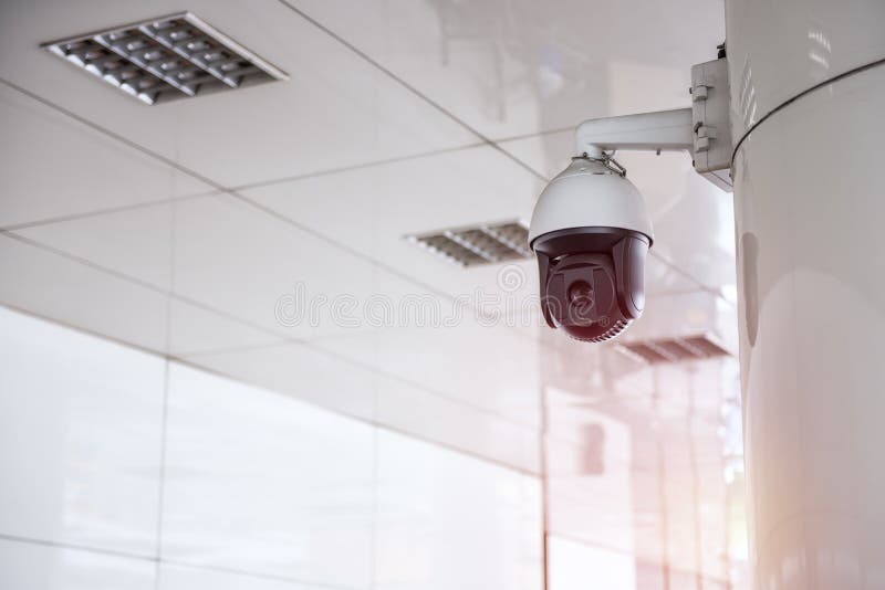 CCTV Camera Hanging on the Roof Stock Image - Image of outdoor, concept ...