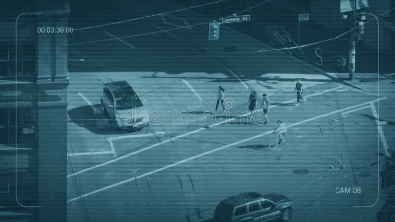 CCTV Pedestrian Crossing in City Stock Video - Video of sunny ...