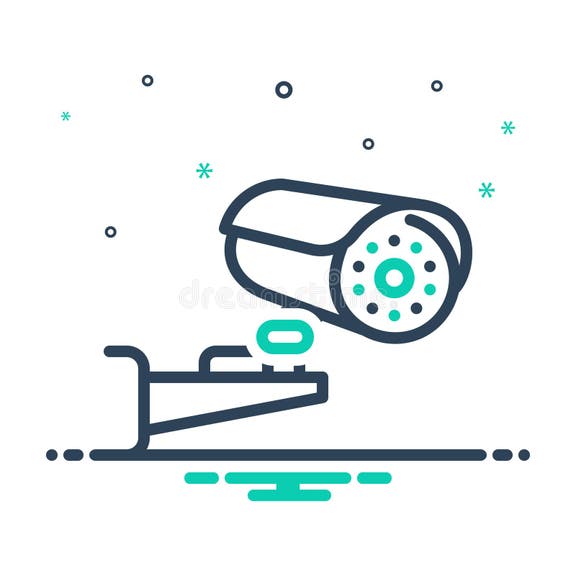 Mix Icon for Cctv Camera, Cctv and Circuit Stock Vector - Illustration ...