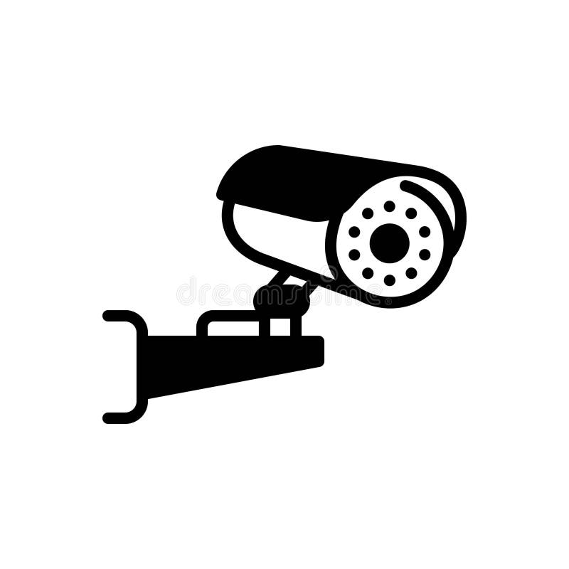 Black Solid Icon for Cctv Camera, Cctv and Security Stock Illustration - Illustration of ...