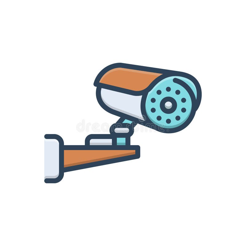 Color Illustration Icon for Cctv Camera, Cctv and Security Stock ...
