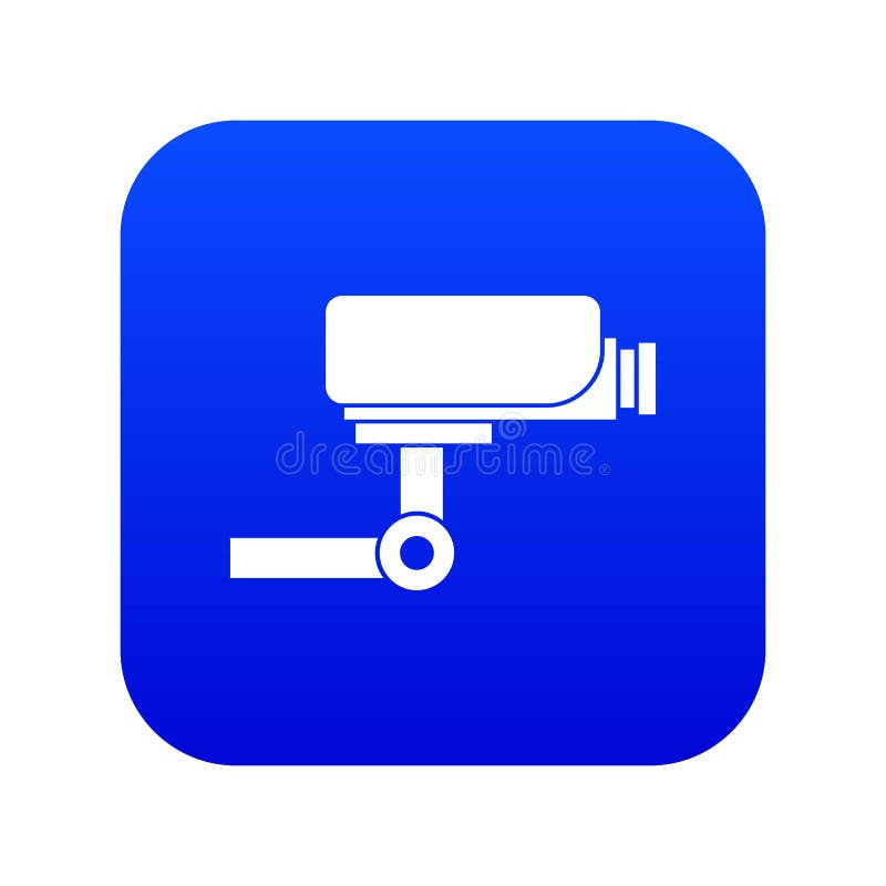 CCTV Camera Icon Digital Blue Stock Vector - Illustration of ...