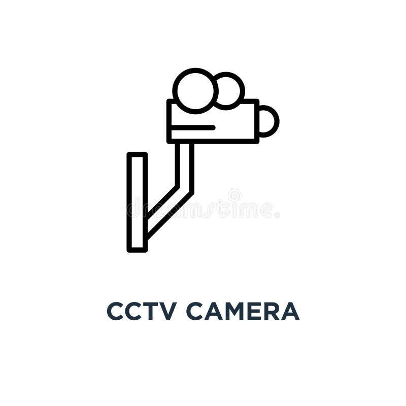 Cctv Camera Icon. Linear Simple Element Illustration Stock Vector ...