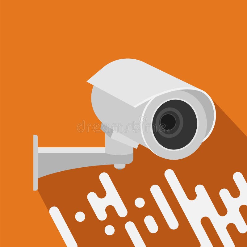Vector Security Camera. CCTV Cartoon Illustration. Safety And Watching ...