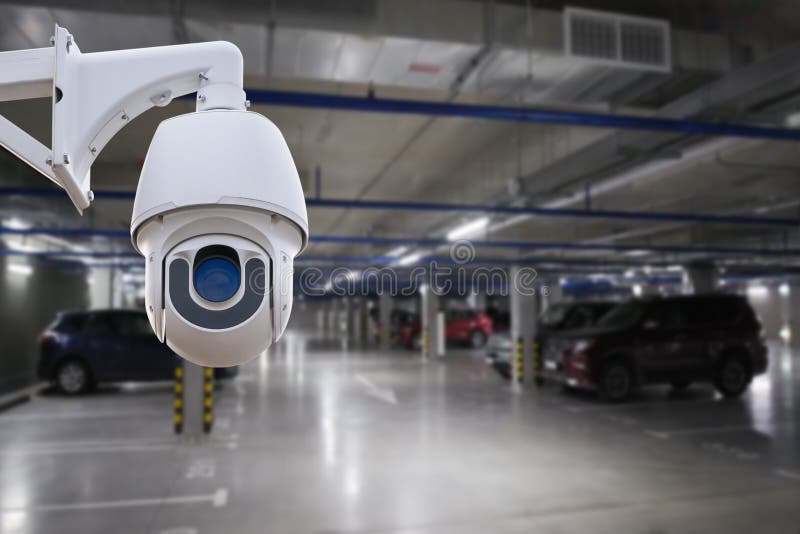 Cctv Camera Installed on the Parking Lot To Protection Security. Stock ... Cctv Camera Installed on the Parking Lot To Protection Security. Stock ...