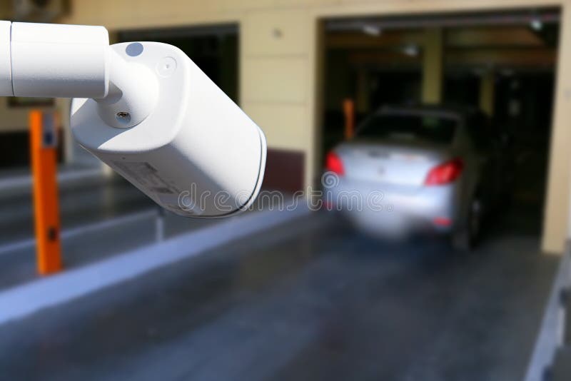 Cctv Camera Installed on the Parking Lot To Protection Security. Copy ...