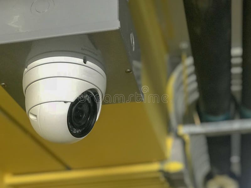 Cctv Camera Installed on the Parkinglot Stock Image - Image of outdoors ...