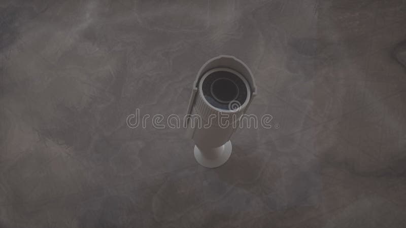 CCTV Camera Installed on Wall of the Building. Scan the Area for ...