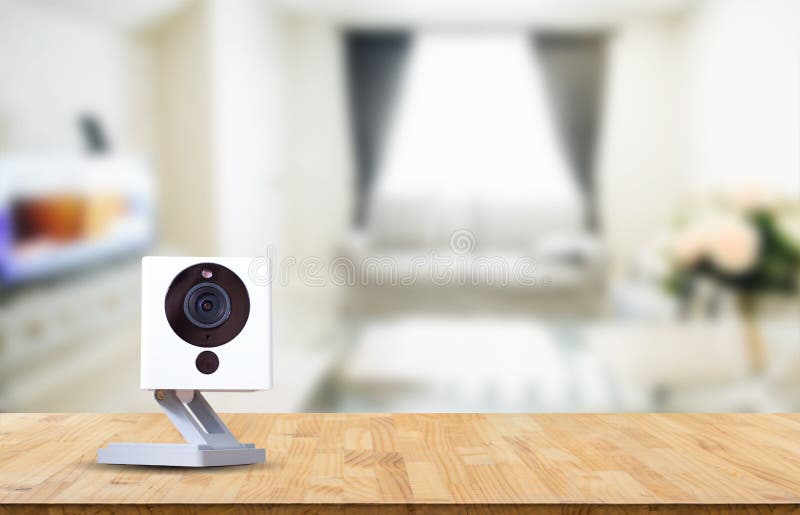 CCTV Camera , Ip Camera Record on Blurry Living Room Background Stock ...