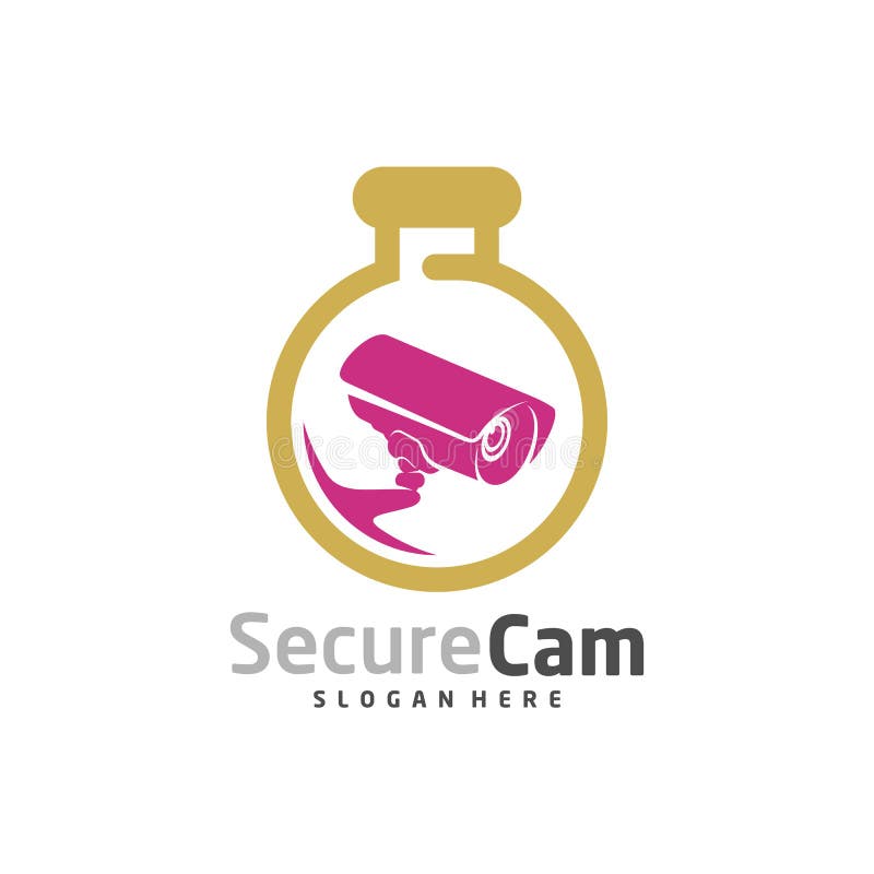CCTV Camera with Lab Logo Design Vector Template, Logo Concept, Symbol ...
