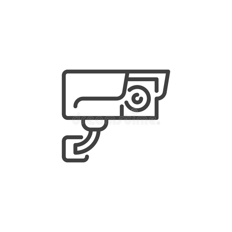CCTV Camera line icon stock vector. Illustration of camera - 344573843