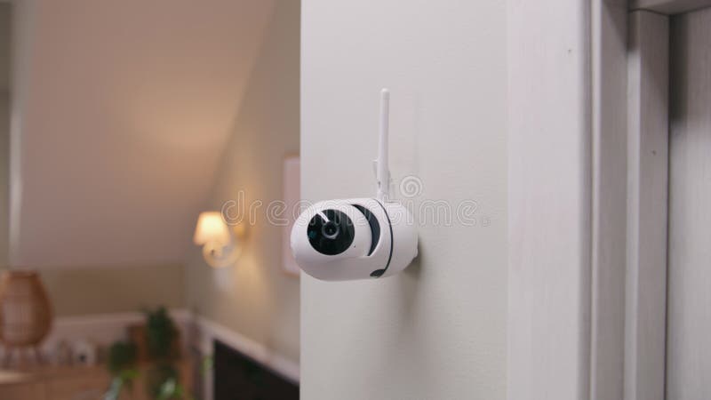 CCTV Camera with Microphone and Indicator Stock Footage - Video of ...