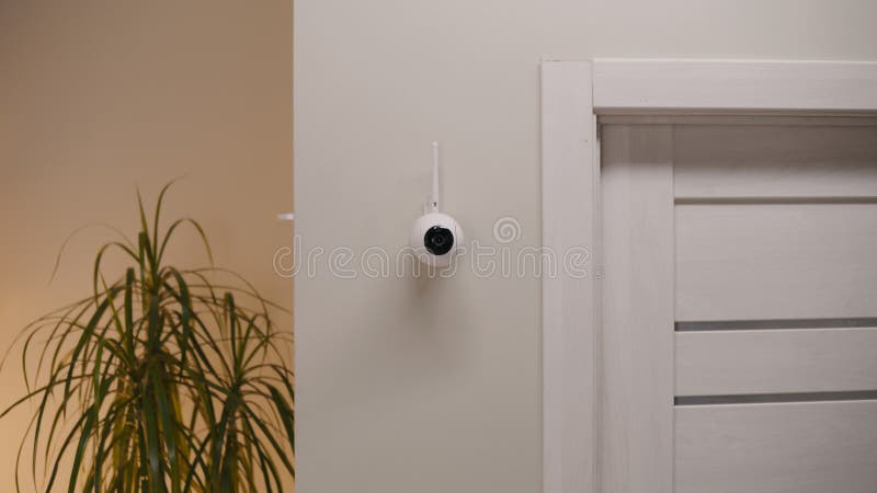 CCTV Camera with Microphone and Motion Sensor Stock Image - Image of ...