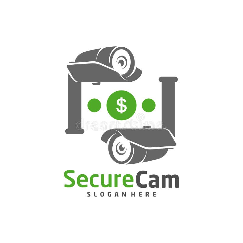 CCTV Camera with Money Logo Design Vector Template, Concept Symbol ...