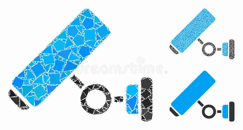 CCTV Camera Mosaic Icon of Unequal Items Stock Vector - Illustration of ...