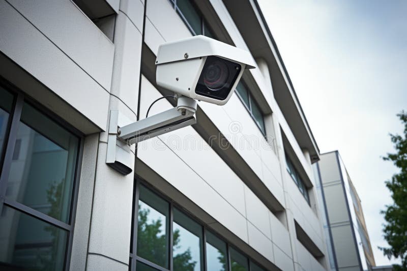 Cctv Camera Mounted on Urban Building Facade Stock Photo - Image of ...