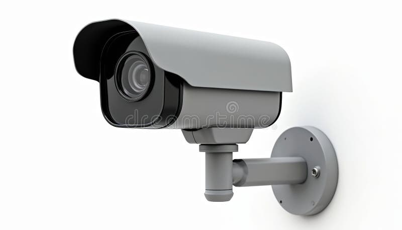 CCTV Camera Mounted on Wall. Security Surveillance System Recording ...