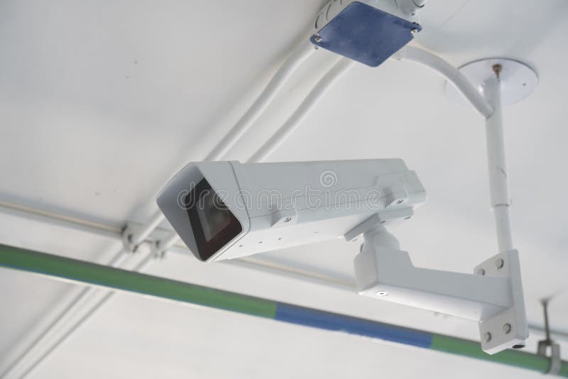 Cctv Camera in Office Building Stock Image - Image of technology, lens ...