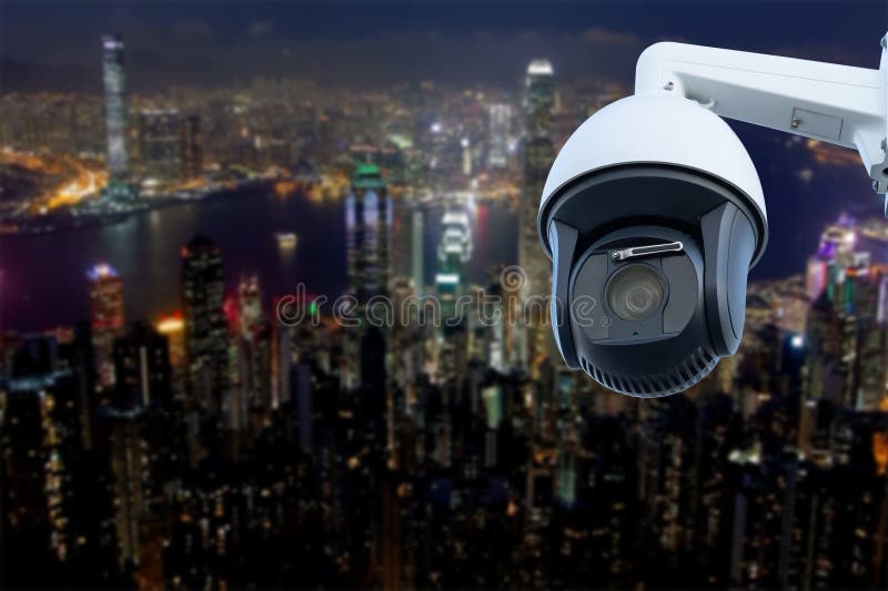 CCTV Camera or Surveillance Operating with House Village in Background ...