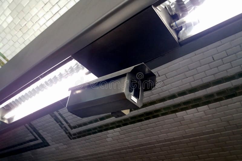CCTV Camera Operating in the Paris Metro Stock Image - Image of ...