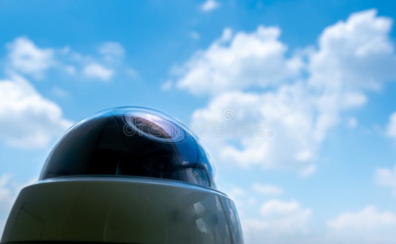 CCTV Camera Outdoor with Sky and Cloud Stock Image - Image of night ...
