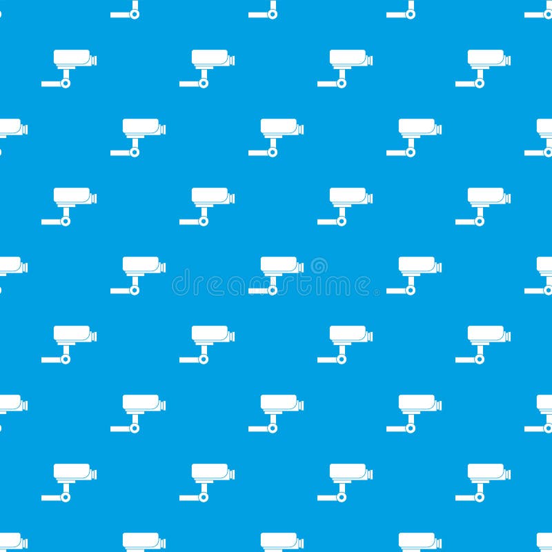 CCTV Camera Pattern Seamless Blue Stock Vector - Illustration of blog ...