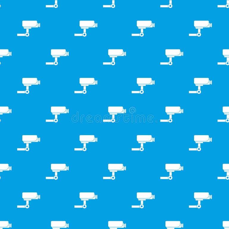 CCTV Camera Pattern Seamless Blue Stock Vector - Illustration of blog ...