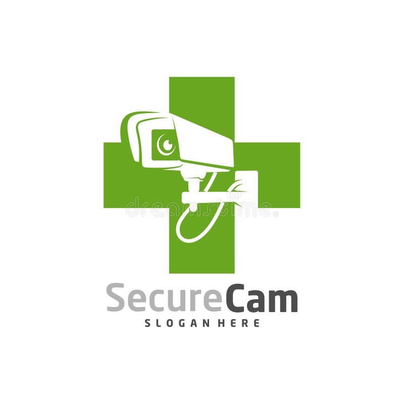 CCTV Camera with Plus Icon Logo Design Vector Template, Concept Symbol ...