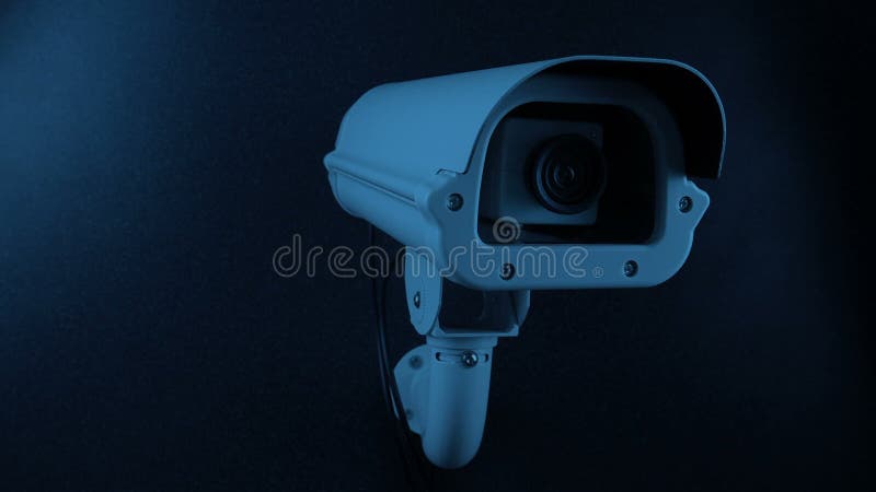 Looping - CCTV Camera Recording at Night Stock Footage - Video of lens ...
