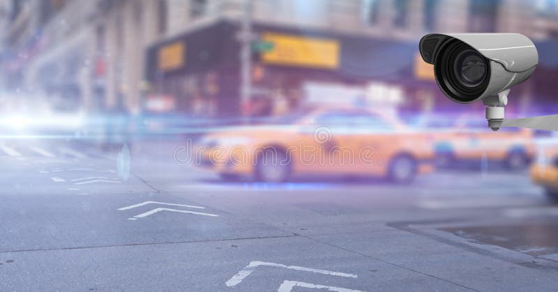 CCTV Camera on Road in City Stock Image - Image of york, skyscraper ...
