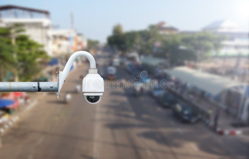CCTV camera on road stock photo. Image of control, industry - 51473316