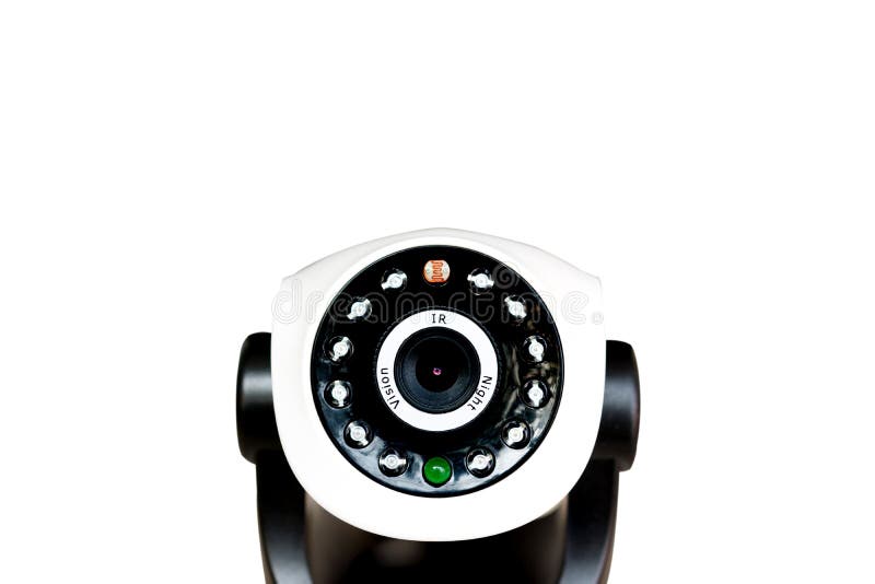 Cctv Camera Security Isolated on White Background Stock Photo - Image ...